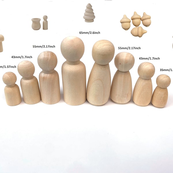 Wood Peg People - Etsy