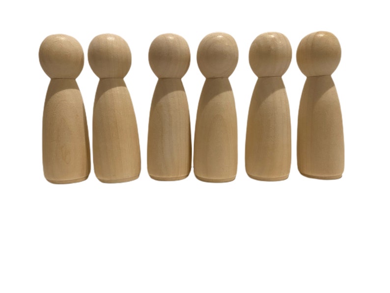 6pcs Giant Peg Dolls 4inch Peg People Peg Family Doll - Etsy