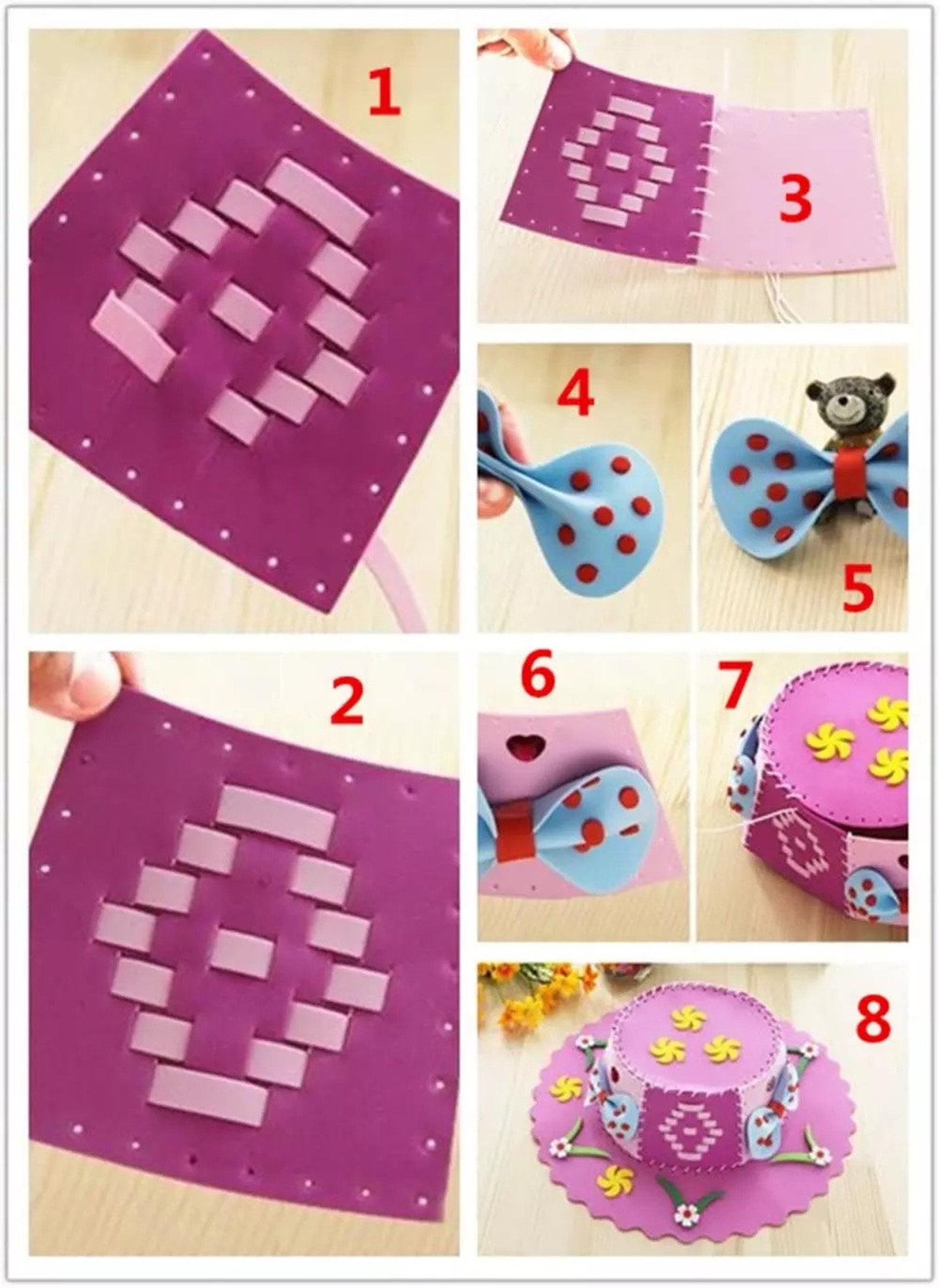 DIY Hat Kit for Kids Kids Gift DIY Craft Sewing Kit Weaving | Etsy