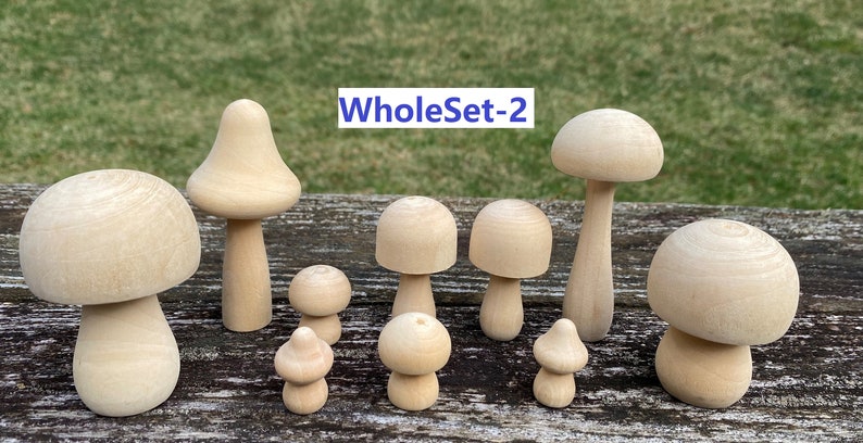 Mushroom Peg Doll, Large Mushroom, Wooden Mushroom, Unfinished Mushroom ...