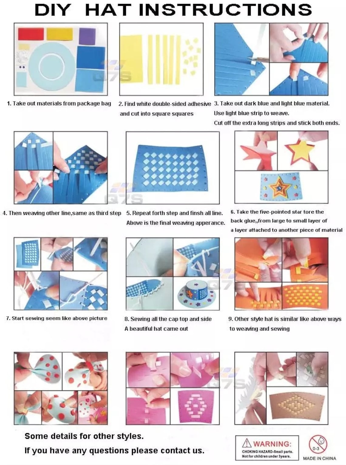 DIY Hat Kit for Kids Kids Gift DIY Craft Sewing Kit Weaving | Etsy