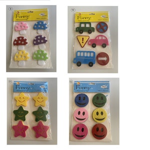 14 Sheets Felt Sticker, Adhesive Sticker, Felt Star, Felt Animal, Felt ...