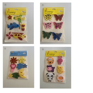 14 Sheets Felt Sticker, Adhesive Sticker, Felt Star, Felt Animal, Felt ...