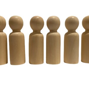 6pcs Giant Peg Dolls 4inch +, Peg People, Peg Family, Doll Body, DIY ...