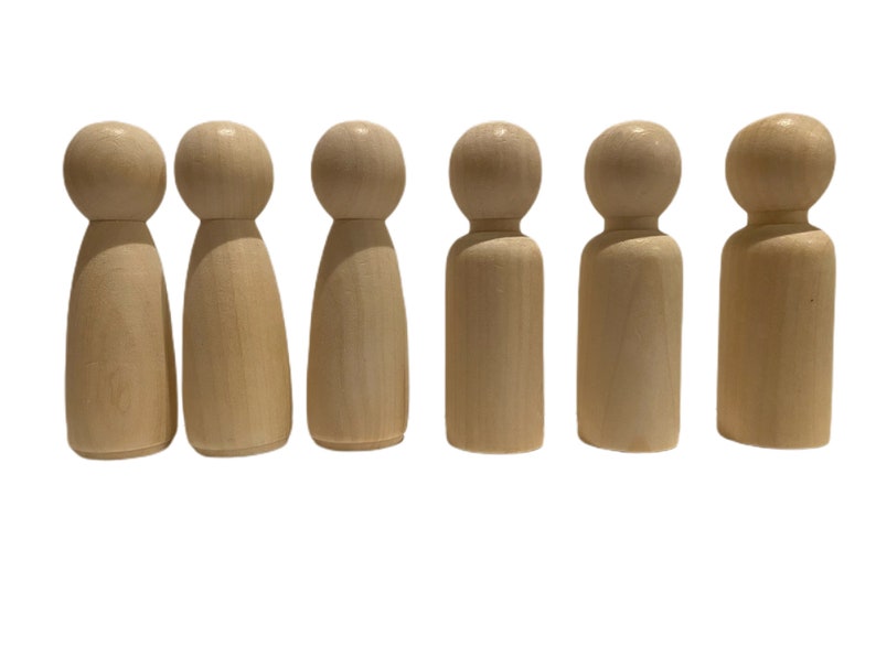 6pcs Giant Peg Dolls 4inch Peg People Peg Family Doll - Etsy