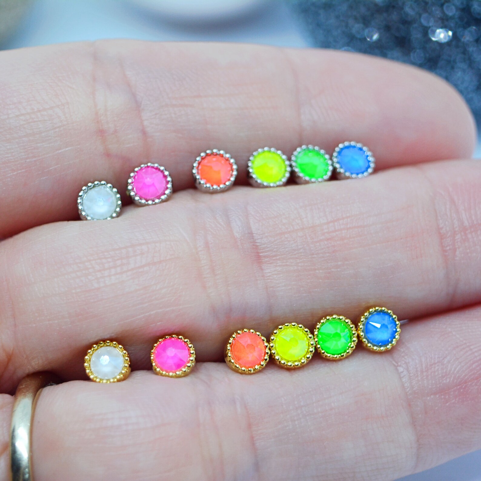 Neon 12 Colors Barbell Piercing Earrings. - Etsy Australia