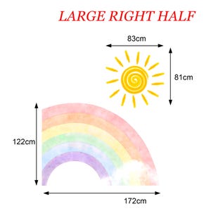 Radiant Rainbow Sun Wall Decal – Watercolor Style Girls' Room Decor ...