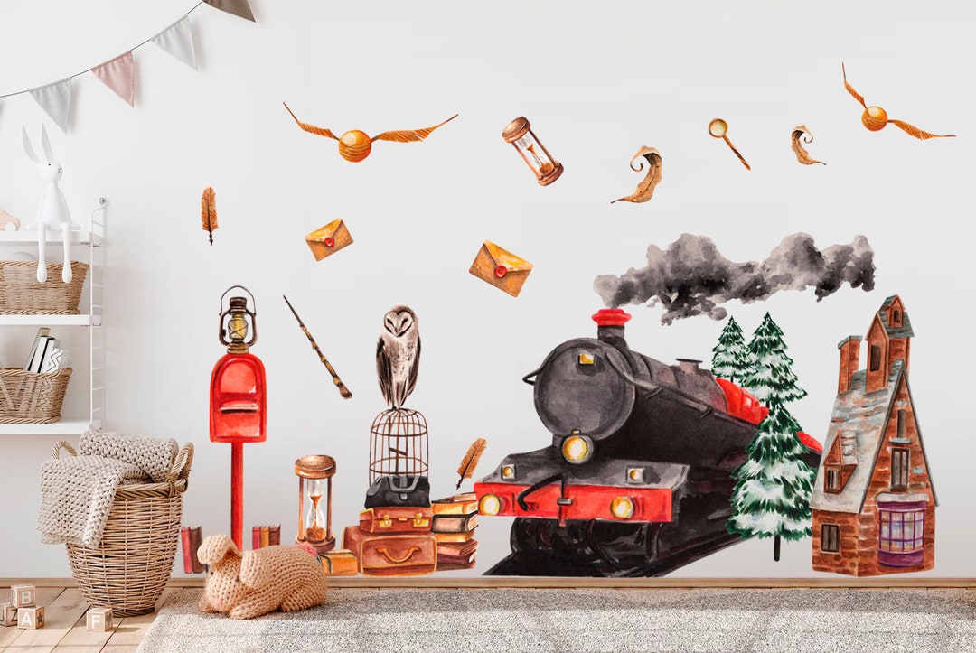 Enchanted Magical Express Train Wall Decal - Removable Peel and Stick ...
