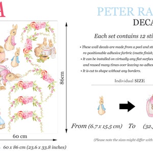 Peter Rabbit Bunny Classic Animation Nursery Wall Decal - Etsy UK
