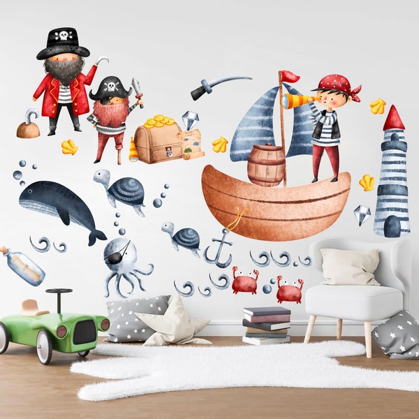 Pirate Wall Decals - Etsy
