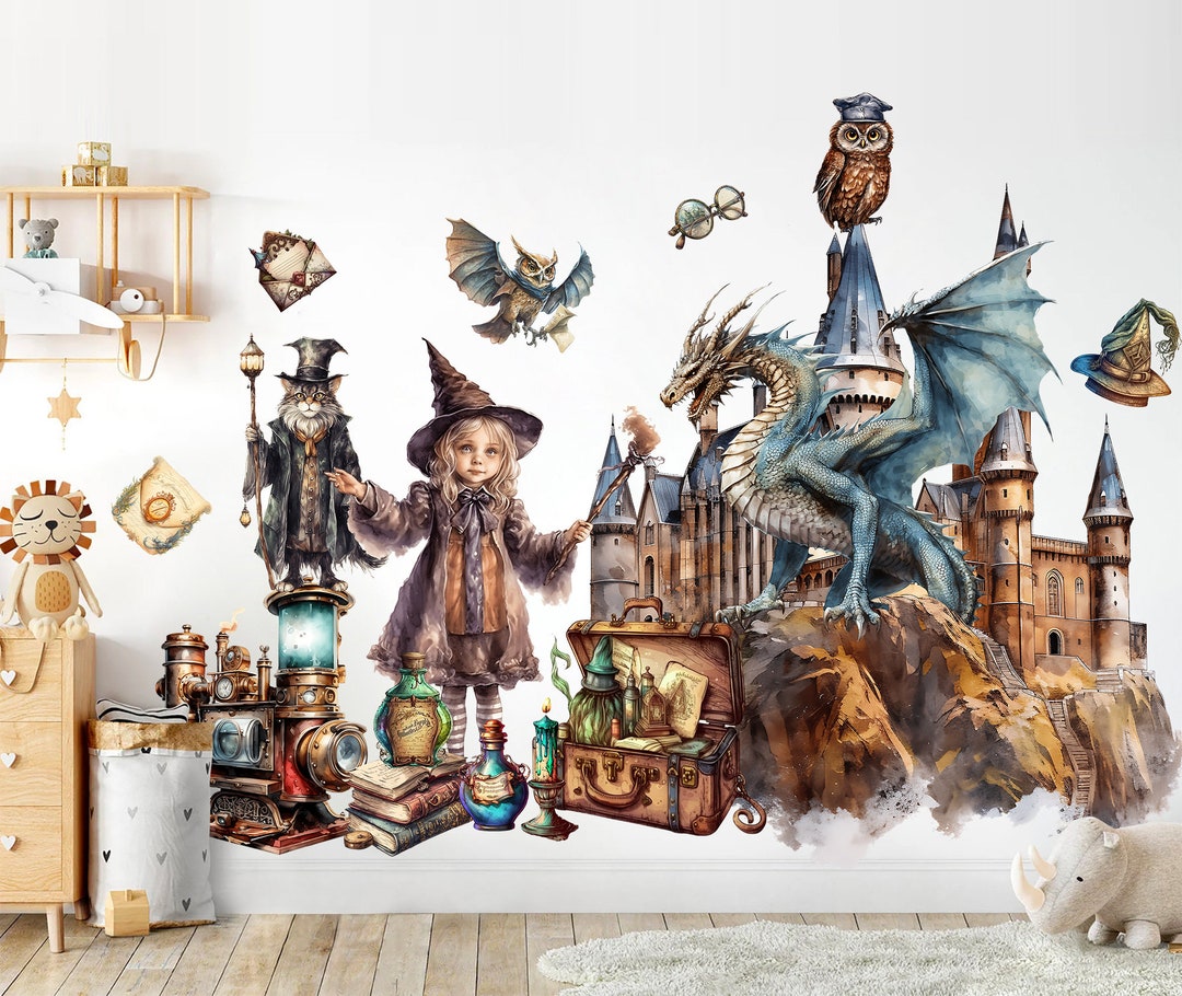 Magical School Fantasy Decal Stickers for Kids - School of Magic Owl ...