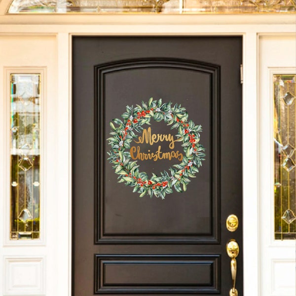 Floral Wreath Decal - Etsy