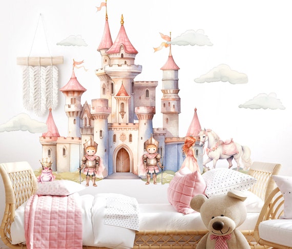 Fairy Tale Castle Wall Sticker SHINING HOUSE Castle Wall Decals, Fairy