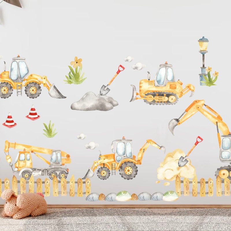 Construction Decals - Etsy