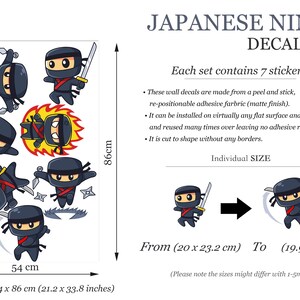 Japanese Cartoon Ninja Smashed Pose Wall Decal - Removable Peel and ...