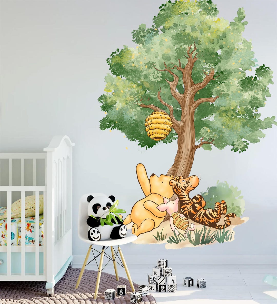 Winnie the Pooh Tree Wall Decal – Removable Nursery Wall Sticker ...