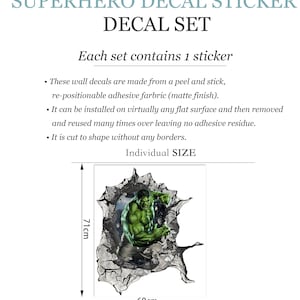 Avengers Superhero Hulk Smash Wall Decal - Bursting Through Walls ...