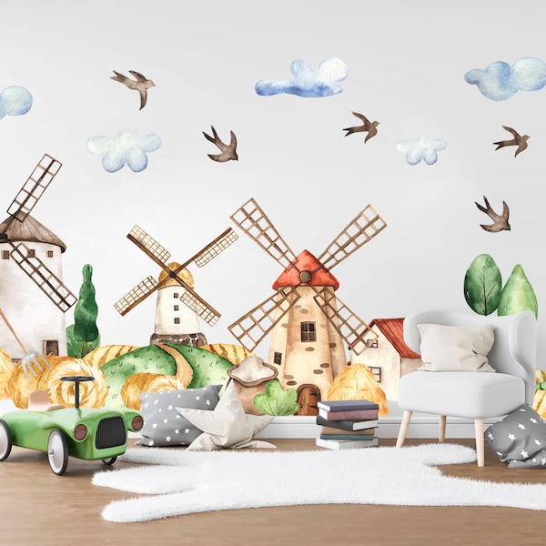 Windmill Decal - Etsy