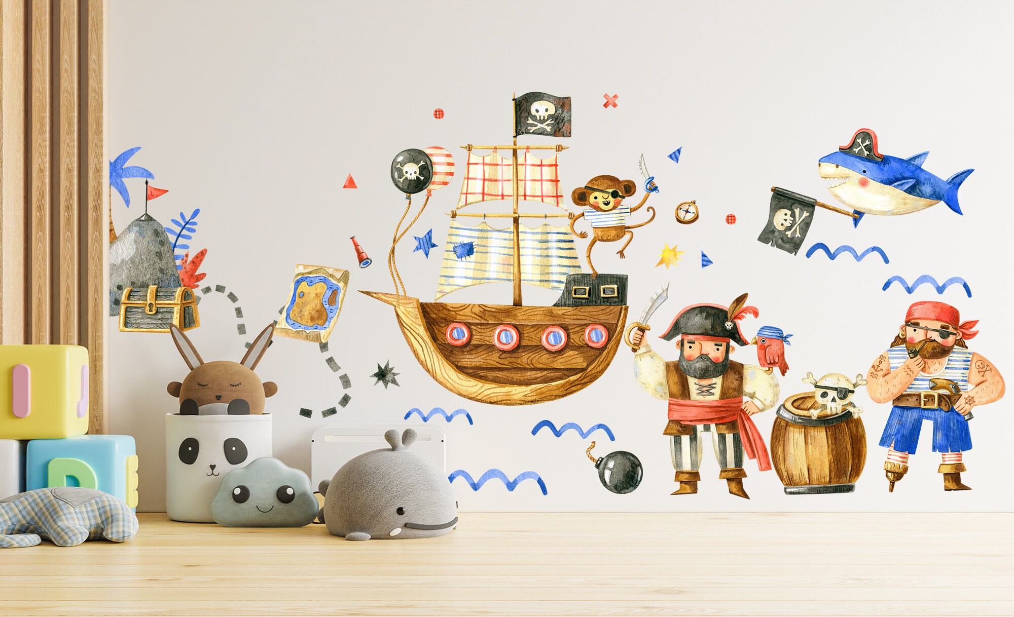15" Doodle Human Pirates Pig-Iron Pete ぬいぐるみ 人形