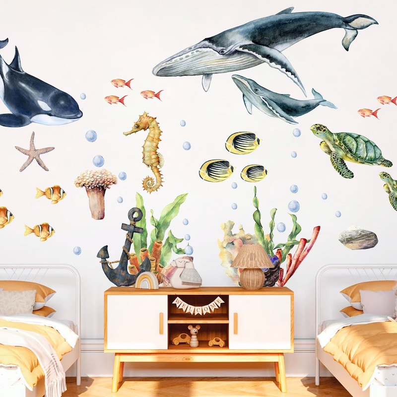 Marine Life Decal - Etsy