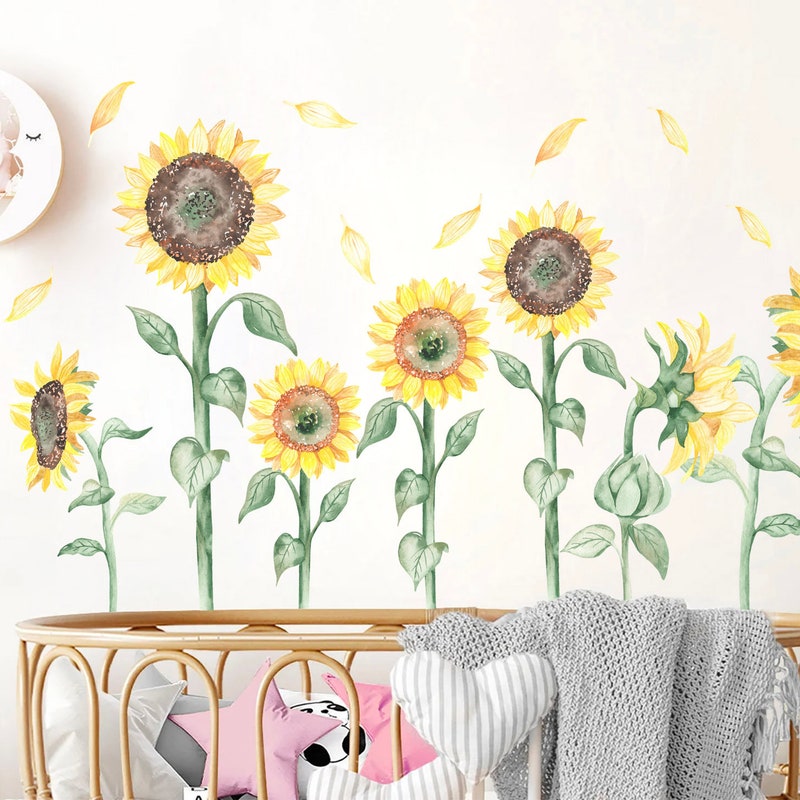 Sunflower Wall Decal - Etsy
