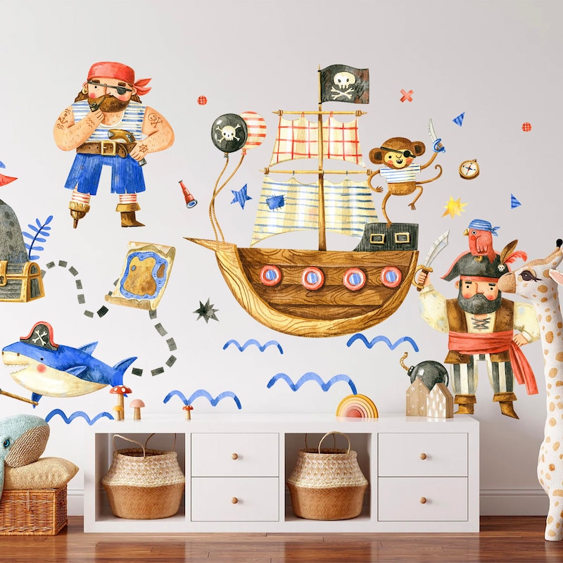 Pirate Wall Decals - Etsy