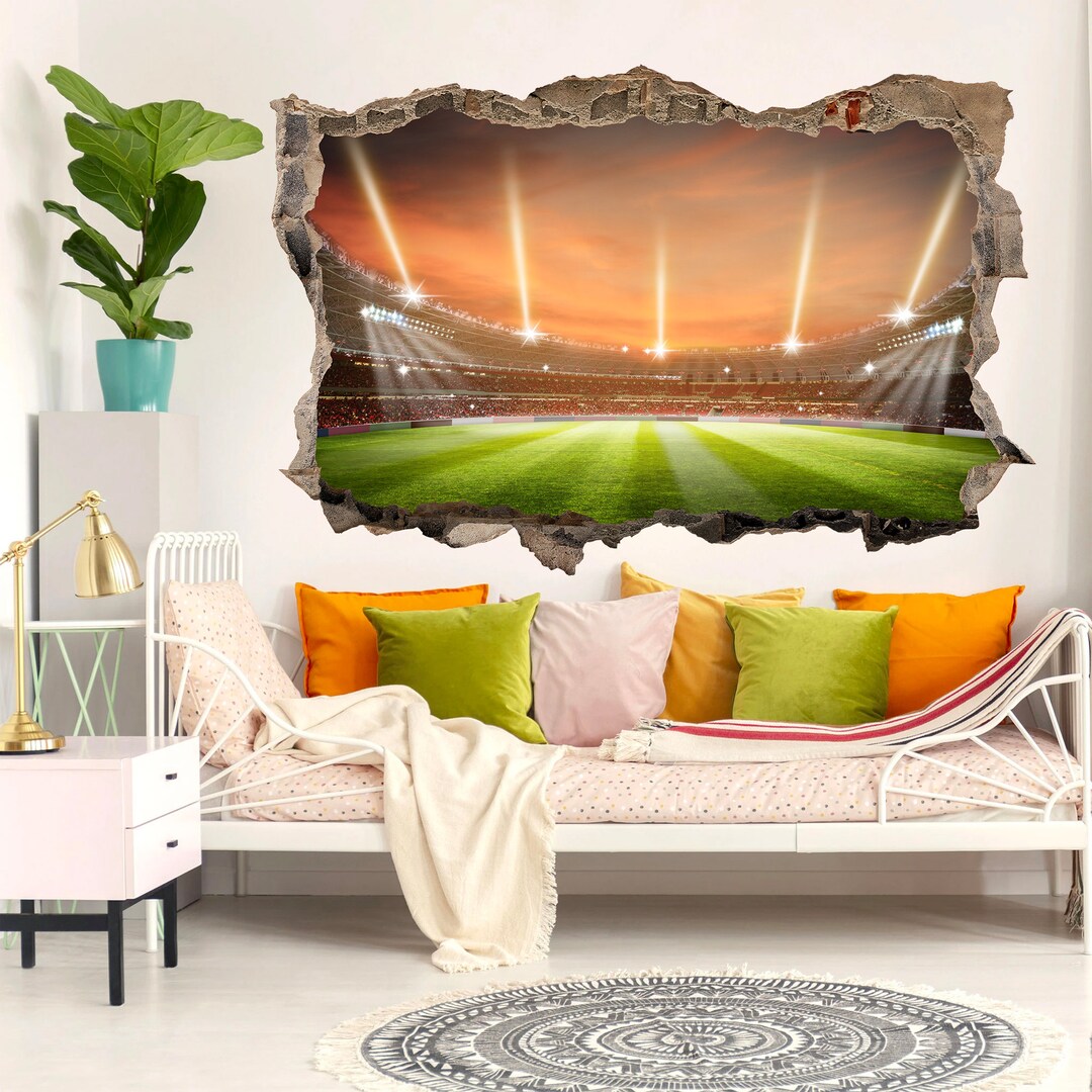 Rugby Stadium Breakout 3D Broken Wall Decal BW005 - Etsy