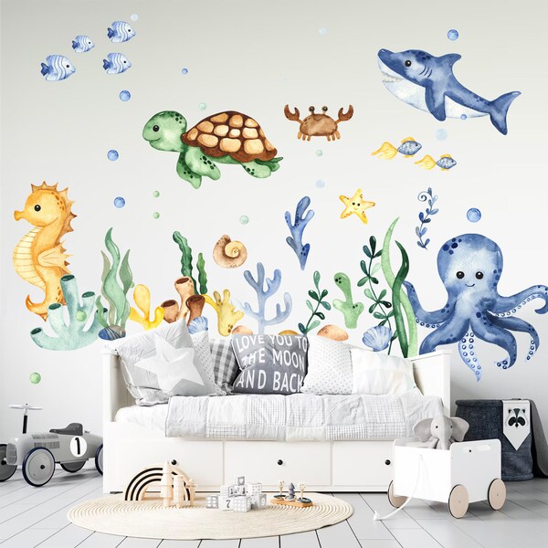 Marine Life Decal - Etsy