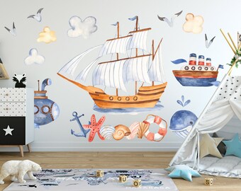 Boat Wall Decal | Etsy