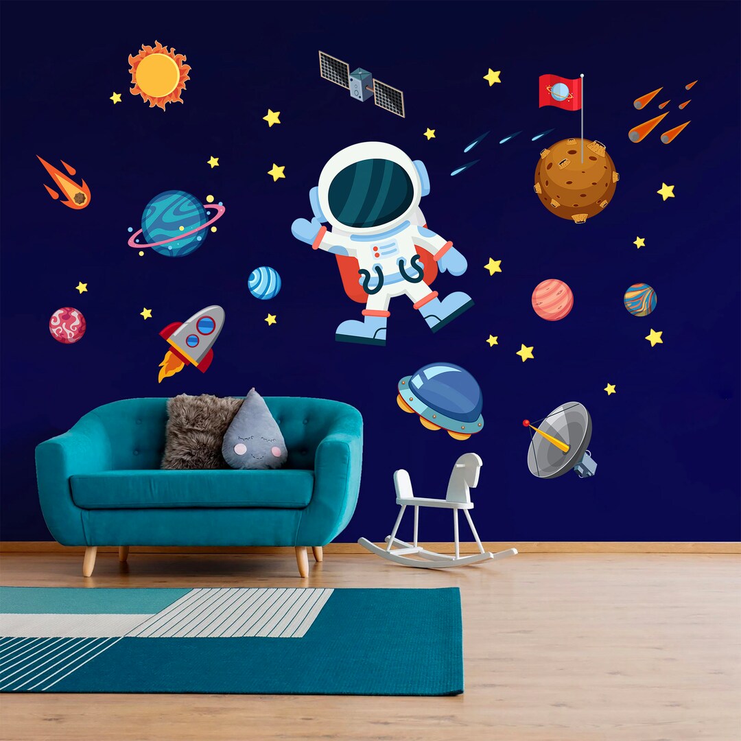Space Adventure Wall Decals: Astronauts, Planets, Rockets, Ufos ...