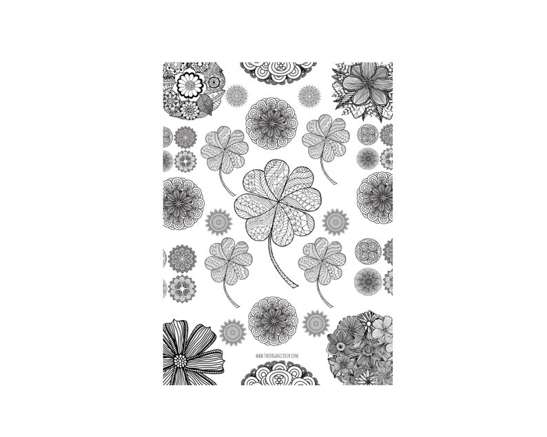 ST PATRICK'S DAY Zentangle Colouring Page - Etsy