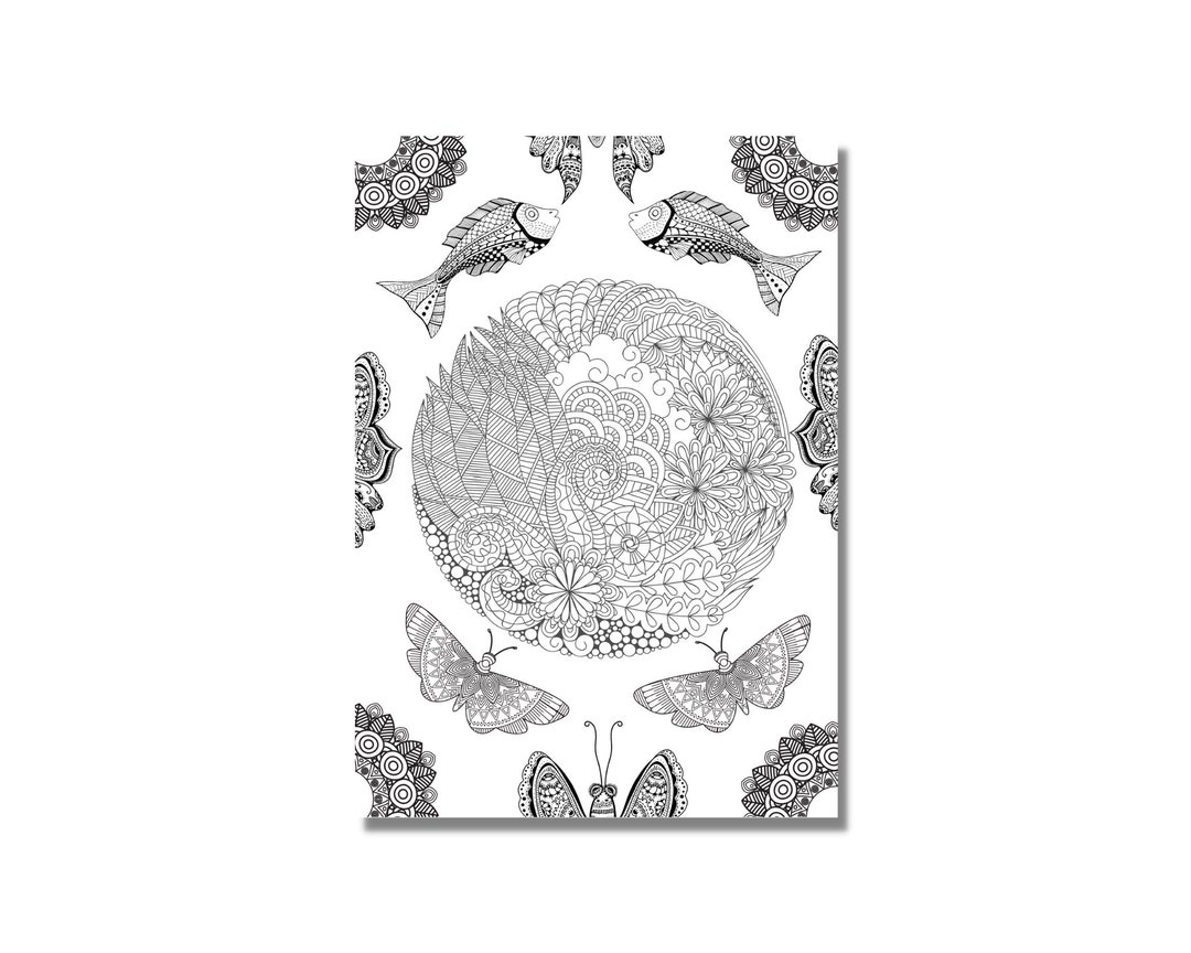 Zentangle Zentangle Coloring Zentangle Coloring Page Mindfulness ...