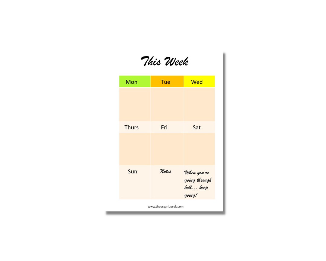 Weekly Planner Inspirational Quotes Planner Pages Binder Page Weekly ...