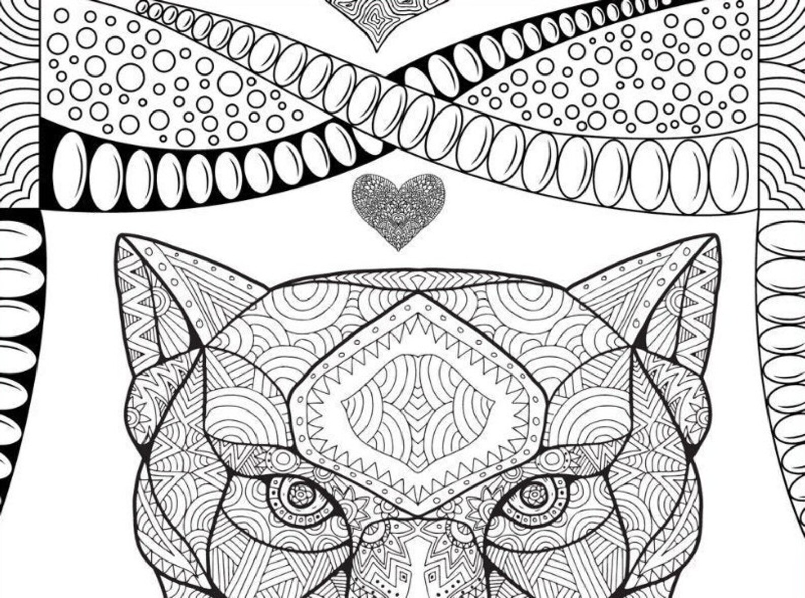 ZENTANGLE COLORING PAGE Zentangle Coloring Page Mindfulness Coloring ...