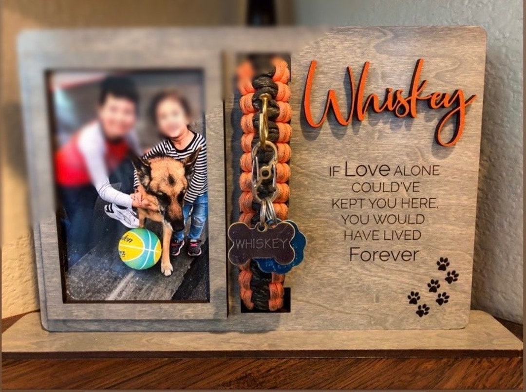 Pet Loss Gift | Memorabilia | Personalized Pet Frame With Collar ...