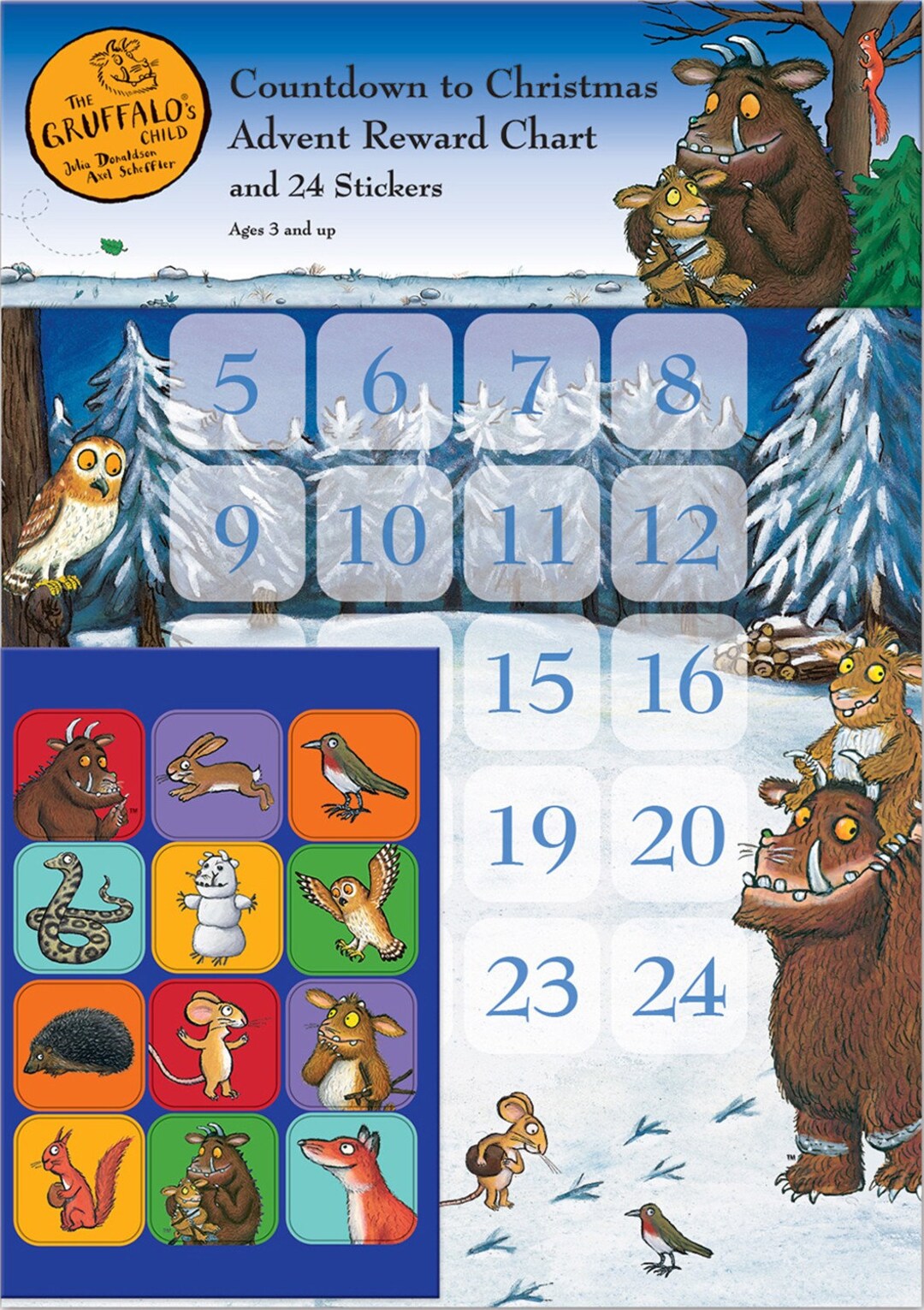 The Gruffalo Child Countdown to Christmas Advent Reward Chart - Etsy