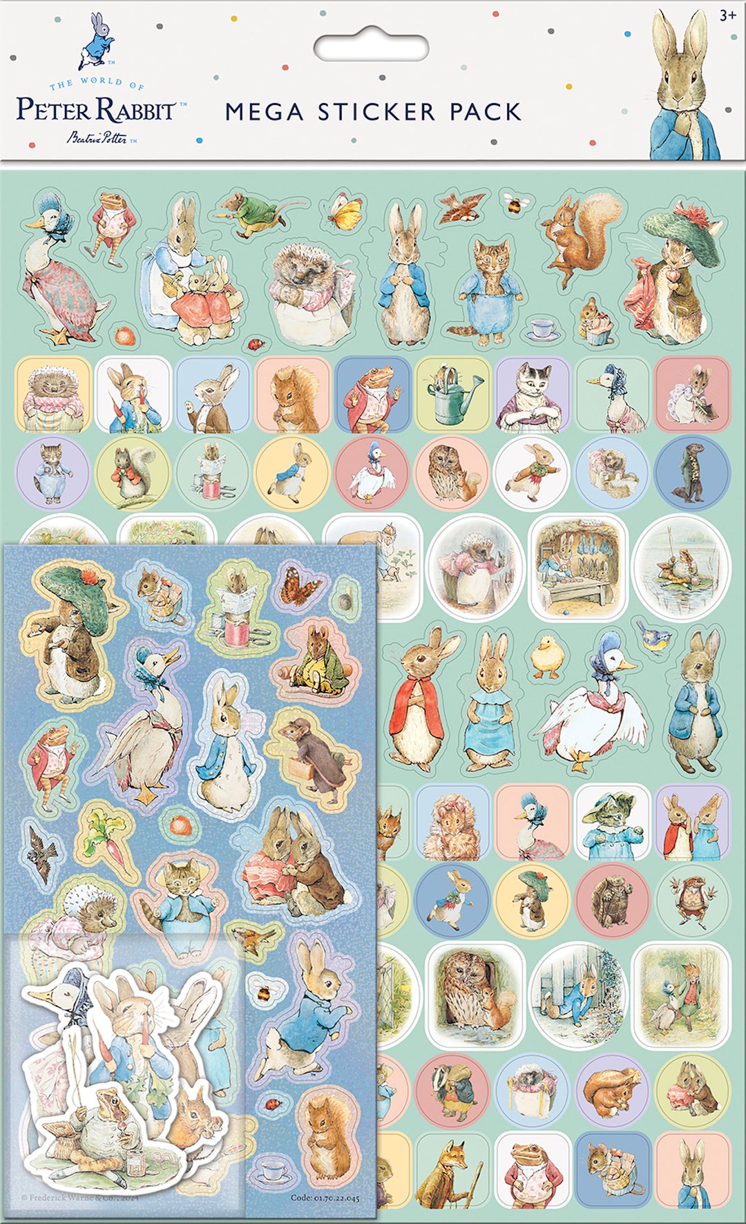 Peter Rabbit Mega Pack of Stickers, Loads of Different Stickers A4 Size ...