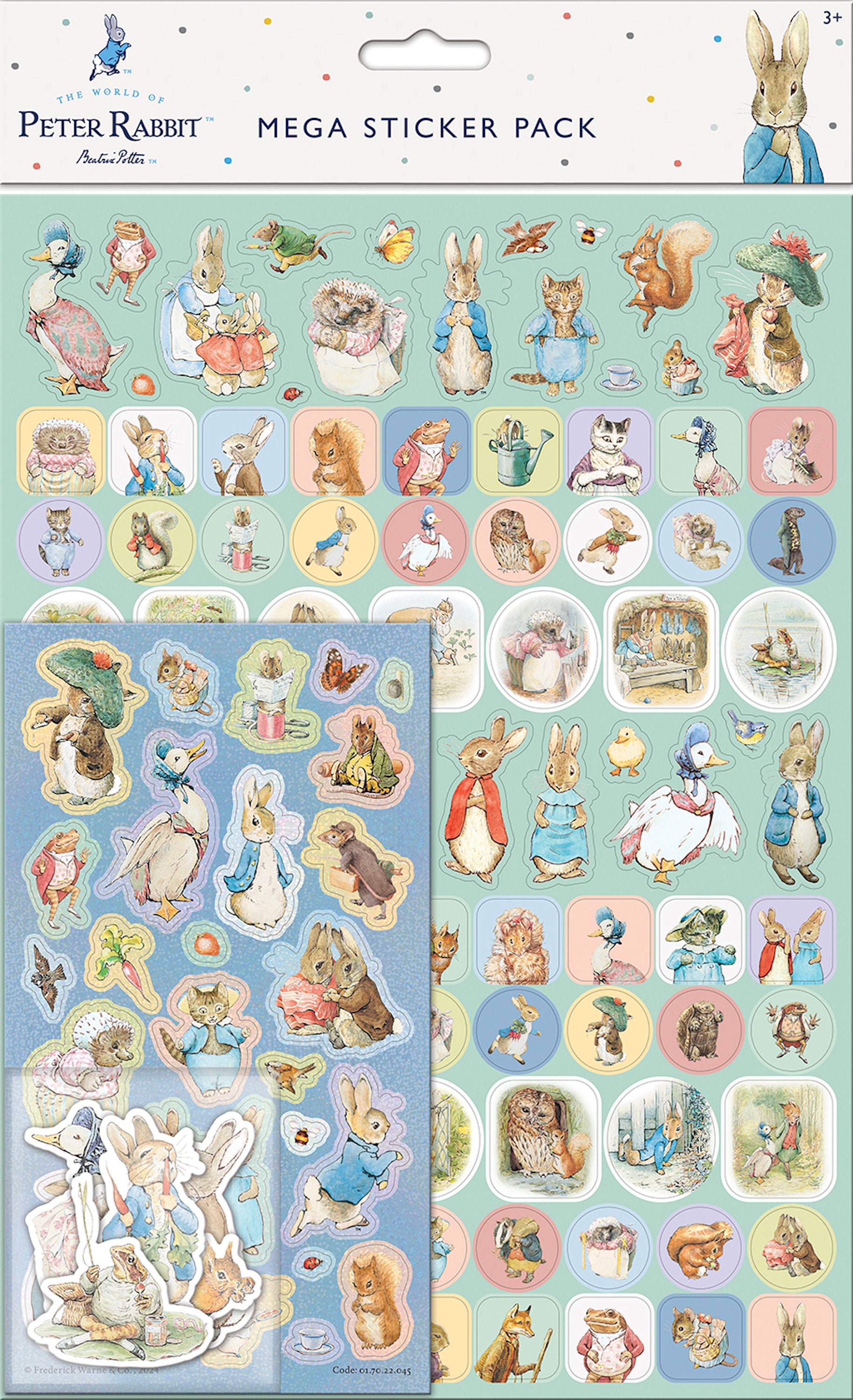 Peter Rabbit Mega Pack of Stickers, Loads of Different Stickers A4 Size ...