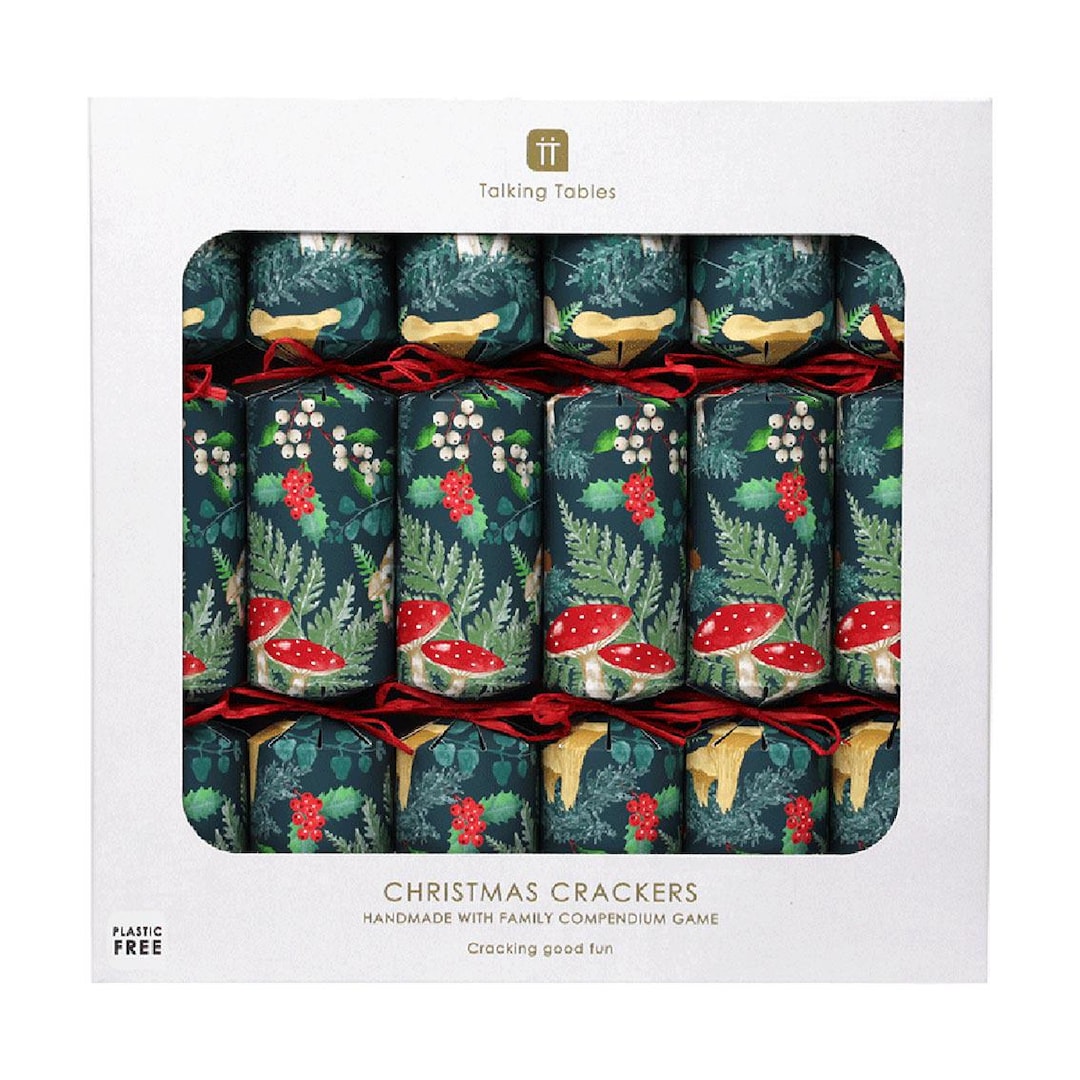 Midnight Forest Woodland Luxury Eco Friendly Christmas Crackers (6 Pack ...