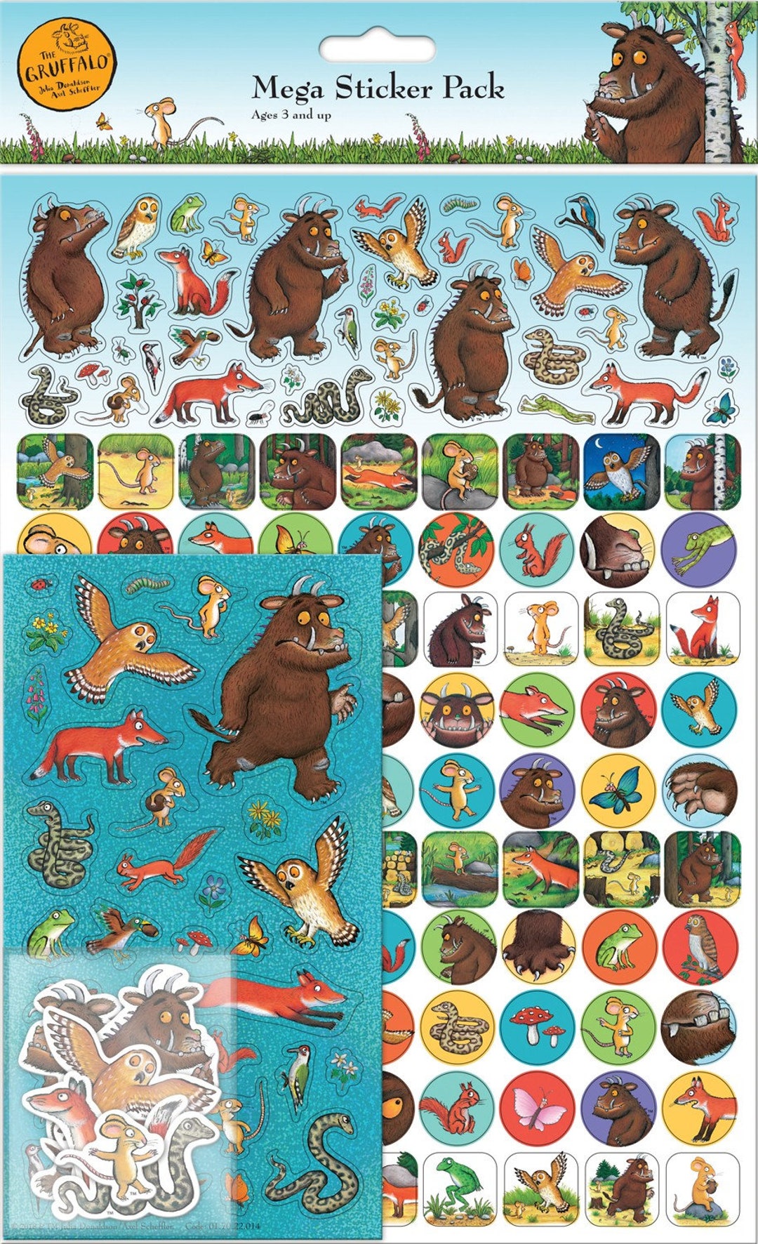 The Gruffalo Mega Pack of Stickers, Loads of Different Stickers A4 Size ...