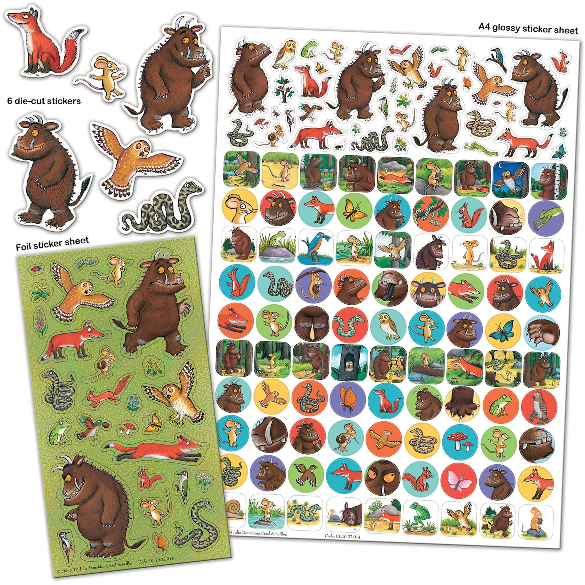 The Gruffalo 25th Anniversary Mega Pack of Stickers, Loads of Different ...