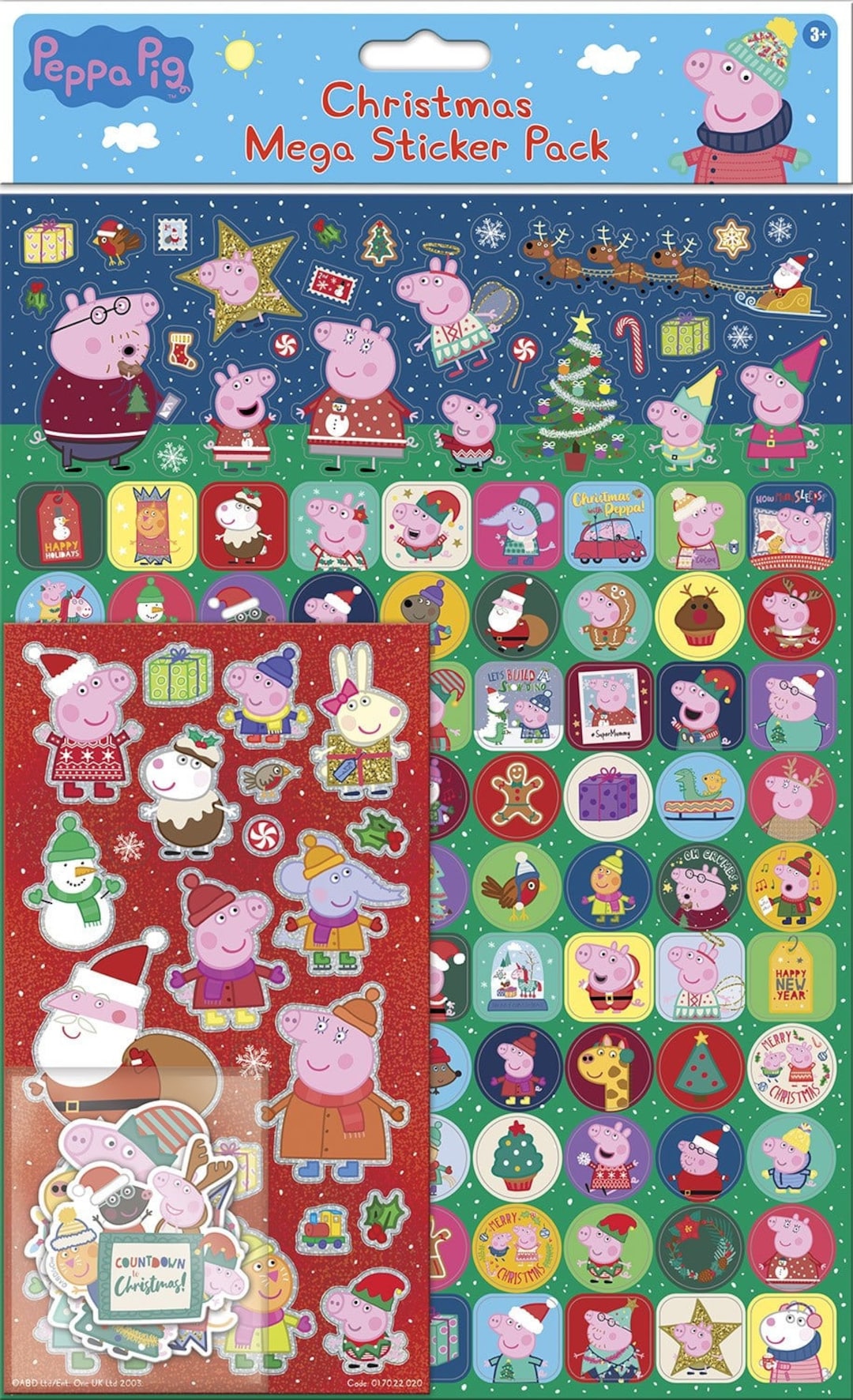 PEPPA PIG CHRISTMAS Mega Pack of Stickers, Loads of Different Stickers ...