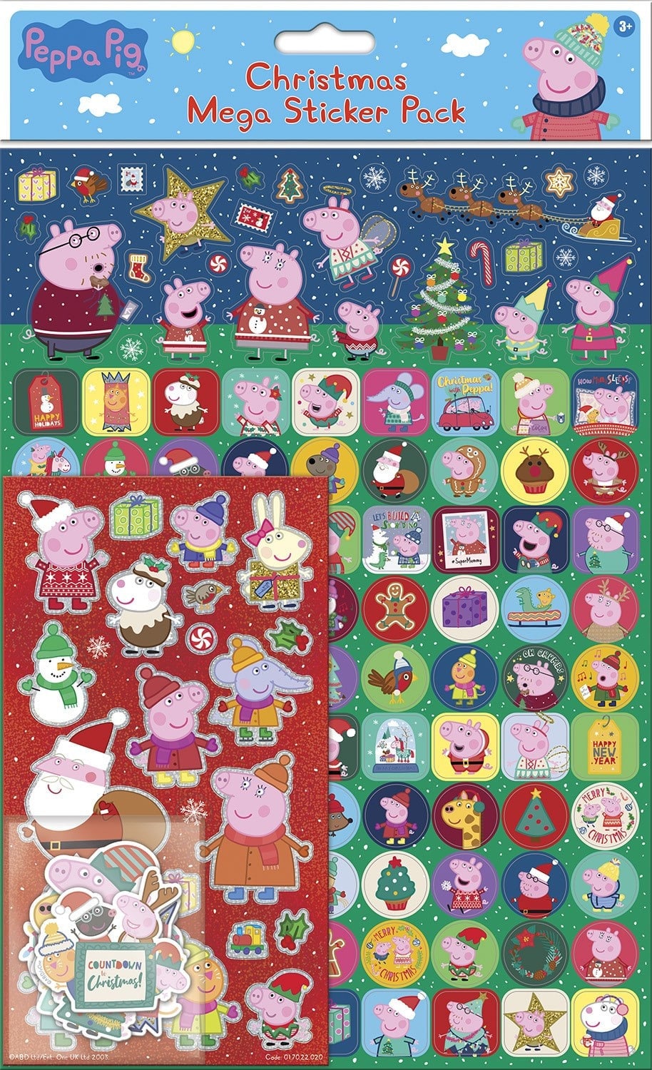 PEPPA PIG CHRISTMAS Mega Pack of Stickers, Loads of Different Stickers A4 Size - Etsy UK
