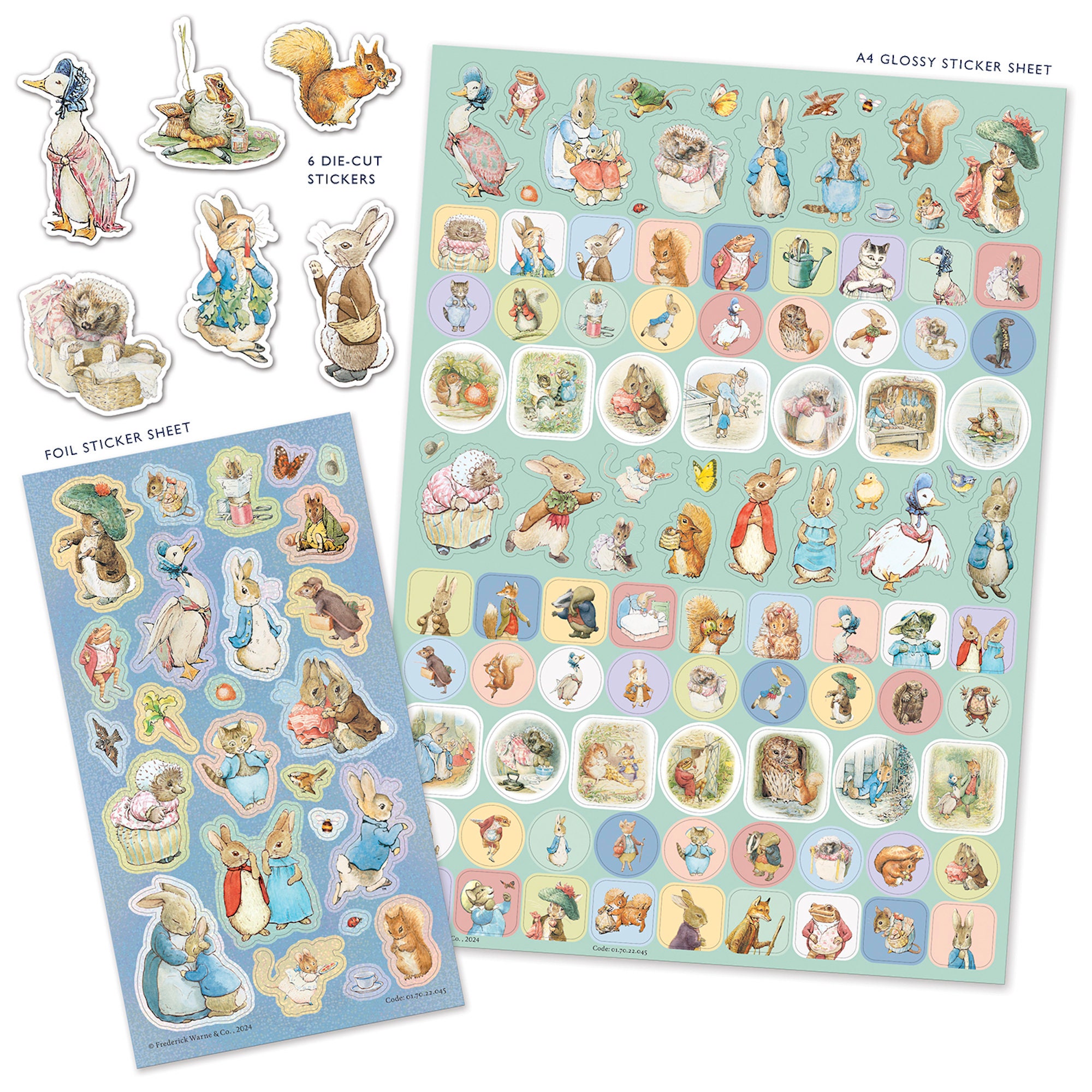 Peter Rabbit Mega Pack of Stickers, Loads of Different Stickers A4 Size ...