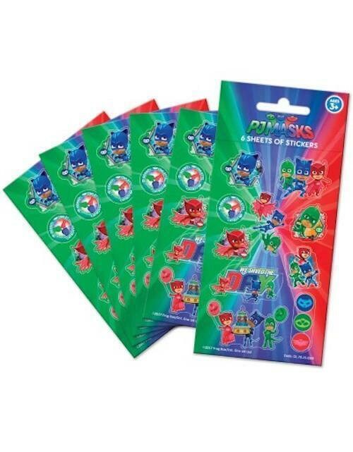 PJ Masks Party Stickers Perfect for Loot Bag Fillers 6 Sheets - Etsy