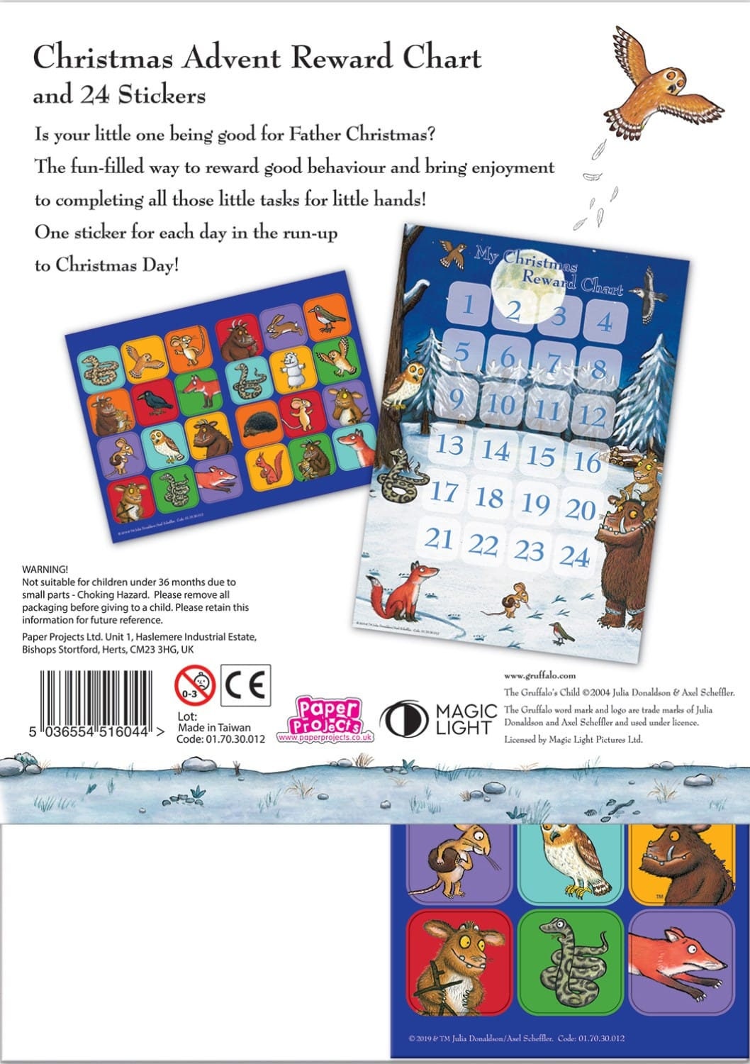 The Gruffalo Child Countdown to Christmas Advent Reward Chart - Etsy