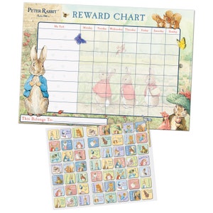 PETER RABBIT Reward Chart With 56 Sparkly Reward Stickers - Etsy