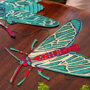 Insects, Bees, Beetles Moths and Insects Garland Hand Sewn and Printed ...