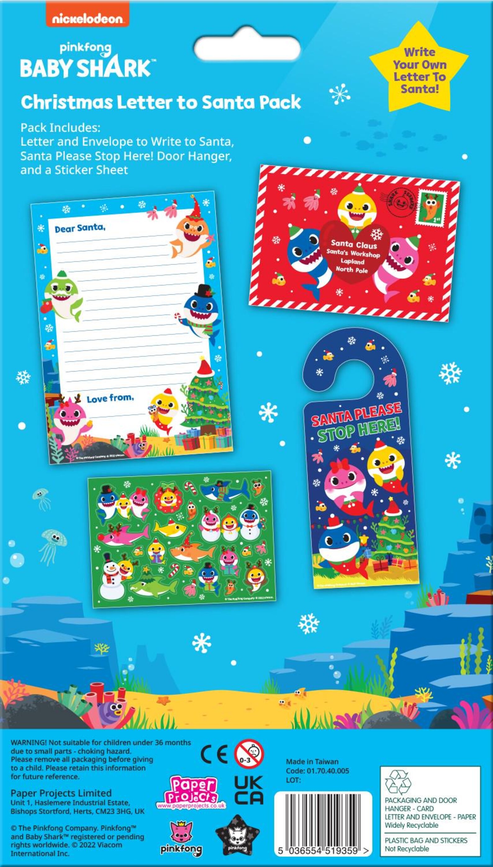 BABY SHARK Christmas Letter to Santa Pack - Etsy