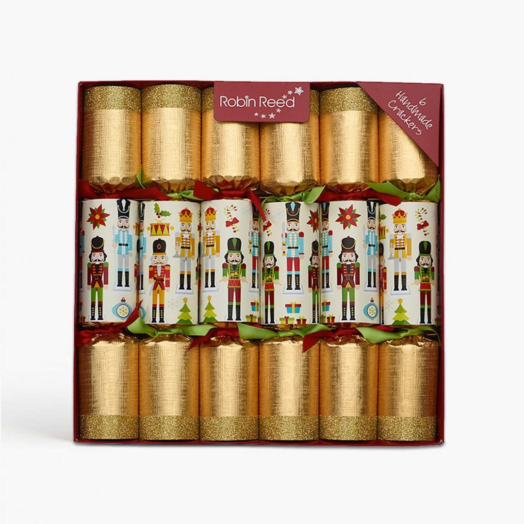 Traditional Nutcracker Large Handmade Luxury Christmas Crackers 6 Pack ...